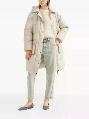 Brunello Cucinelli Hooded Quilted Coat