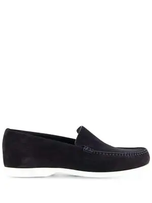 Manolo Blahnik Monaco Suede Loafers - Blue