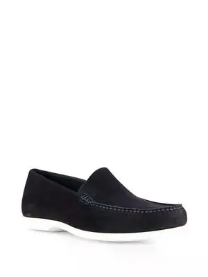 Manolo Blahnik Monaco Suede Loafers - Blue