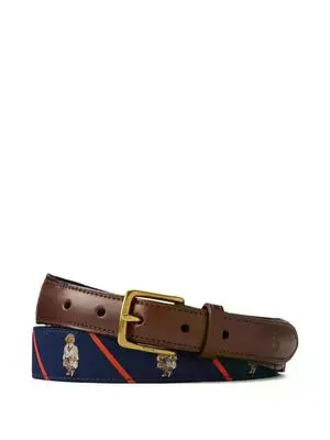 Polo Ralph Lauren Polo Bear Ribbon-striped Belt - Blue