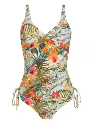 LYGIA & NANNY Tropical-print Tankini - Green