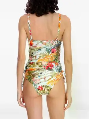 LYGIA & NANNY Tropical-print Tankini - Green