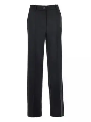 P.a.r.o.s.h Gabardine Straight Leg Trousers - Black