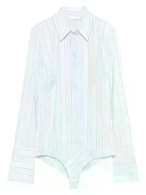 Patrizia Pepe Striped Cotton Bodysuit