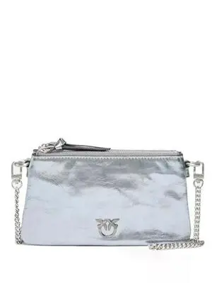 Pinko Metallic Double-zip Cross Body Bag
