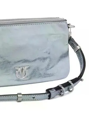 Pinko Metallic Double-zip Cross Body Bag