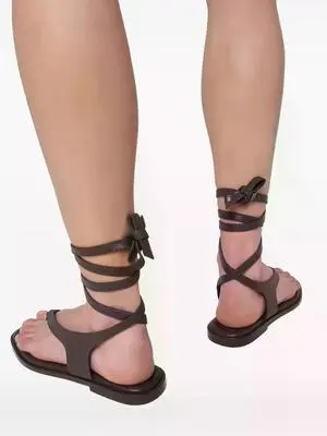 A.emery Leather Flat Sandals
