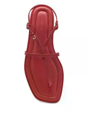 A.emery Leather Flat Sandals - Red
