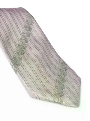 ZILLI Linear Swirl Silk Neck Tie