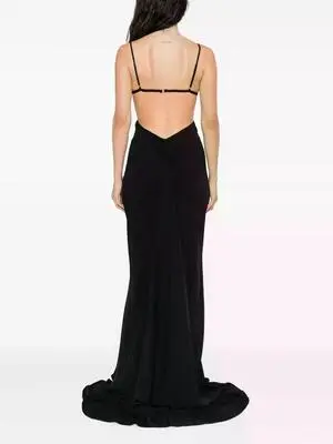 NISSA Embellished Cut-out Maxi Dress
