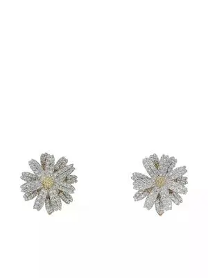 ANABELA CHAN 18kt Yellow Gold Vermeil Daisy Drop Earrings - Silver