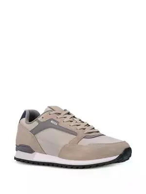 BOSS Panelled Low Top Sneakers - Neutrals