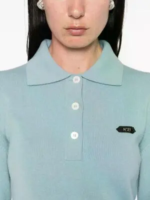 N°21 Button-fastening Polo Top