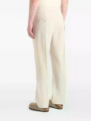 Manière De Voir Pierre Pleated Tailored Linen Trousers - Neutrals