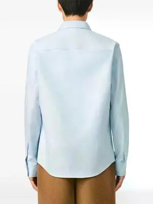 AMI Paris Classic Fit Button-down Shirt With De Coeur Embroidery