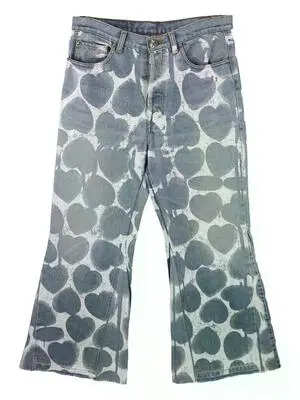 Readymade Heart-printed Jeans
