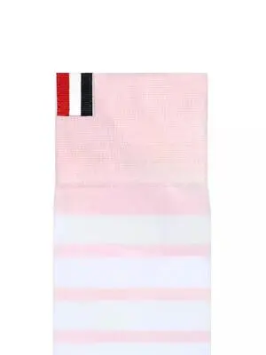 Thom Browne Striped Mid-calf Socks - Pink