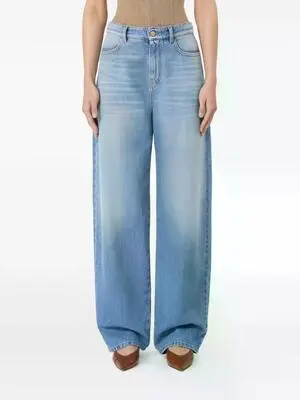 Max Mara Leather-patch Jeans