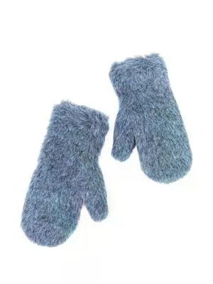 Max Mara Wool Mittens - Blue