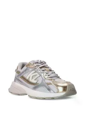Karl Lagerfeld Orion Metallic Panelled Sneakers - Silver