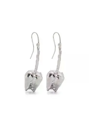 Marni Tulip Drop Earrings - Silver