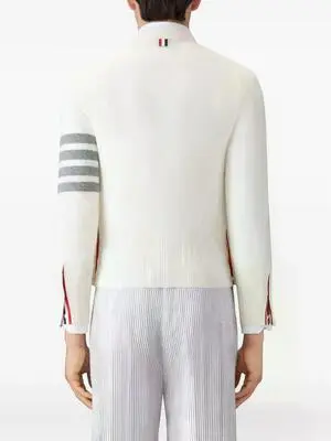 Thom Browne Classic Cashmere V-neck Cardigan With 4-bar Detail - Neutrals