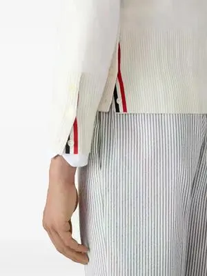 Thom Browne Classic Cashmere V-neck Cardigan With 4-bar Detail - Neutrals