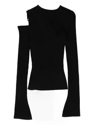 Mach & Mach Cut-out Bell-sleeve Blouse