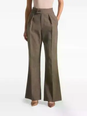 Manière De Voir High-waisted Tailored Trousers - Brown