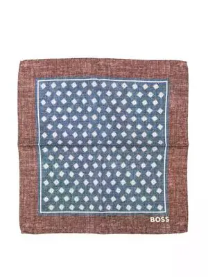 BOSS Printed Pocket-square Scarf - Blue