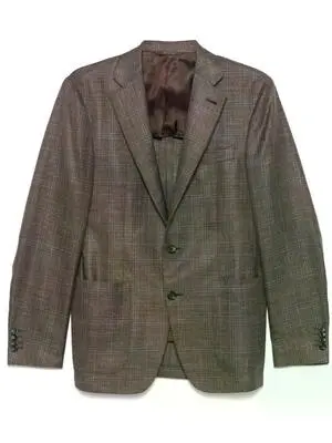 Canali Checked Blazer - Brown