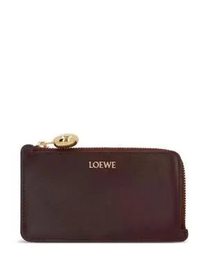 Loewe Pebble Leather Wallet - Red