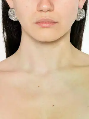 Magda Butrym Rose Motif Earrings - Silver