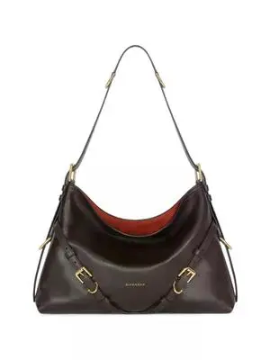 Givenchy Voyou Leather Shoulder Bag - Brown