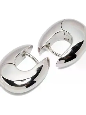 Tom Wood Small Pebble Hoop Earrings - Silver