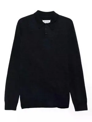 MAISON MARGIELA Long-sleeves Polo Shirt - Blue