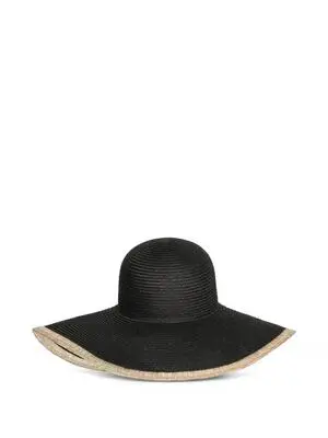 Manière De Voir Sandrine Raffia Oversized Sun Hat - Black