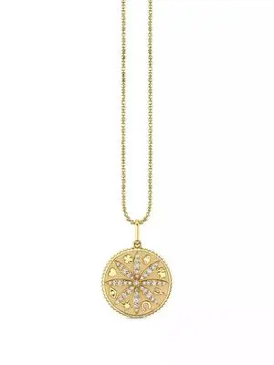 SYDNEY EVAN 14k Yellow Small Sand Dollar Diamond Necklace - Gold