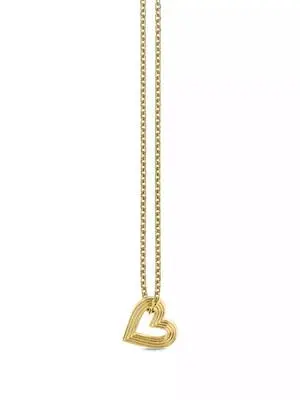 SYDNEY EVAN 14k Yellow Fluted Heart Necklace - Gold