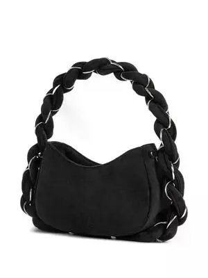 Manière De Voir Maniere De Voir Faux Suede Handbag With Plaited Detailing - Black