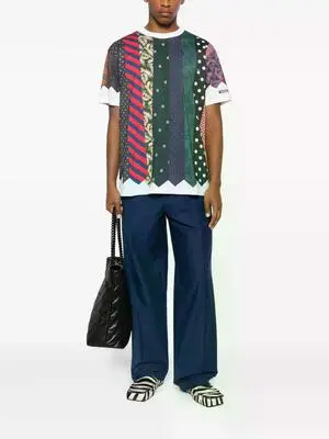 Moschino Tie-print Patchwork T-shirt