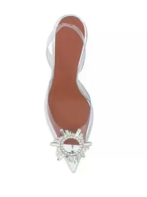Amina Muaddi 70mm Begum Pumps - Silver