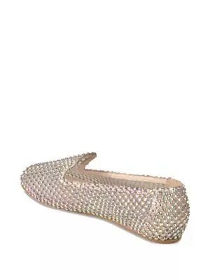 LE SILLA Gilda Crystal-embellished Mesh Ballet Flats