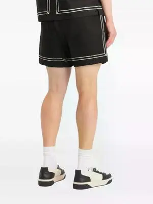 REPRESENT Border Detail Shorts - Black