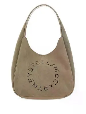 Stella McCartney Logo Suede Tote Bag - Neutrals