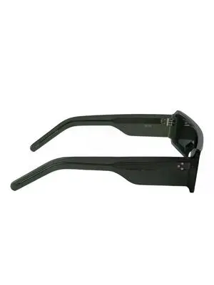 Rick Owens Geth Rectangle-frame Sunglasses - Green