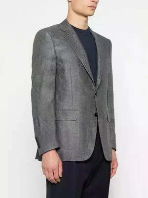 Canali Houndstooth-pattern Blazer - Grey