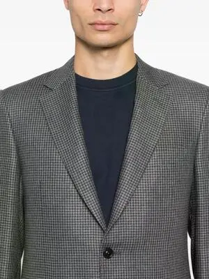 Canali Houndstooth-pattern Blazer - Grey