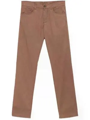 Canali Twill Trousers - Brown