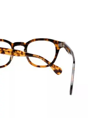JULIUS TART OPTICAL Ar Tortoiseshell Glasses - Brown